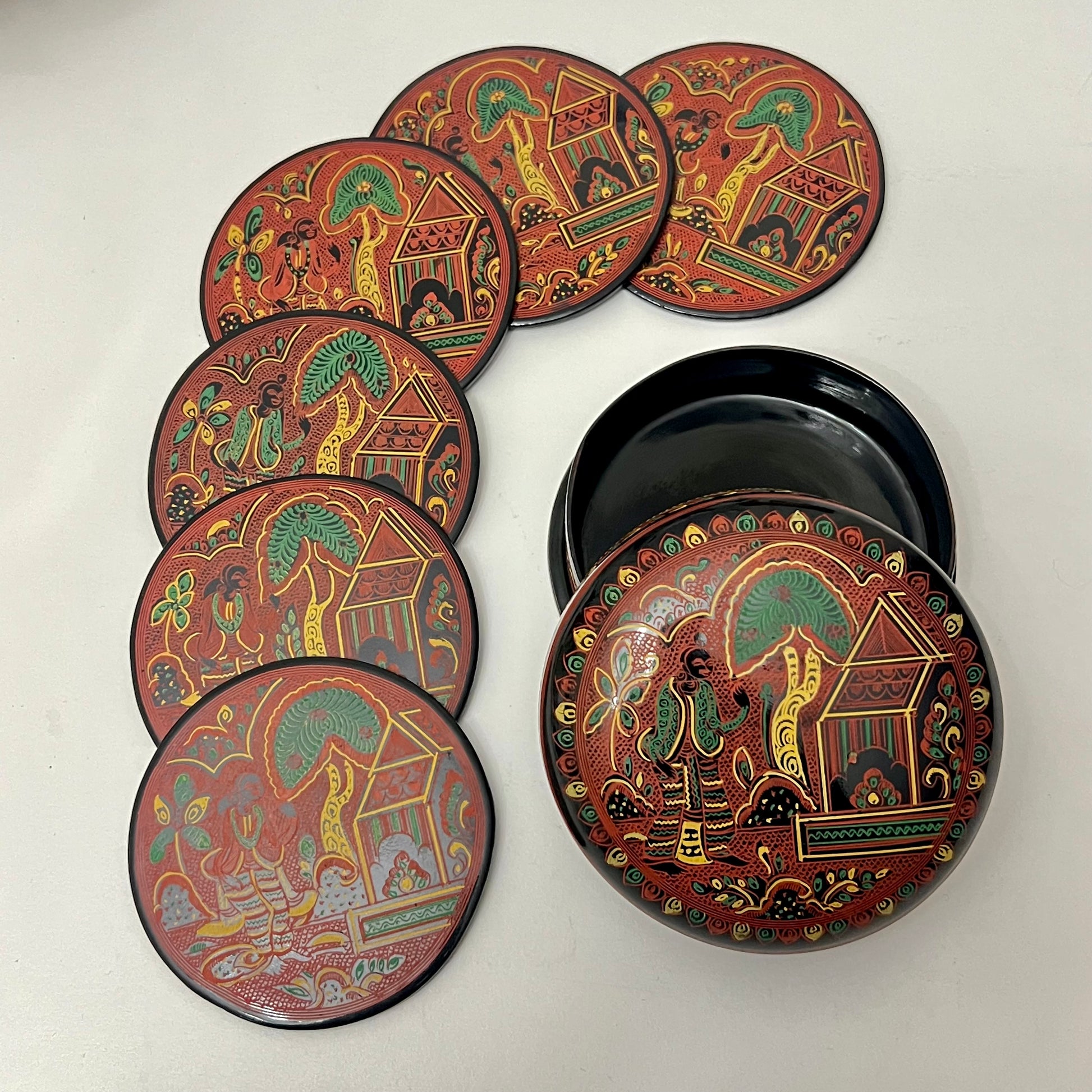 Myanmar Lacquerware Coaster - 5 – Myanmar Mart