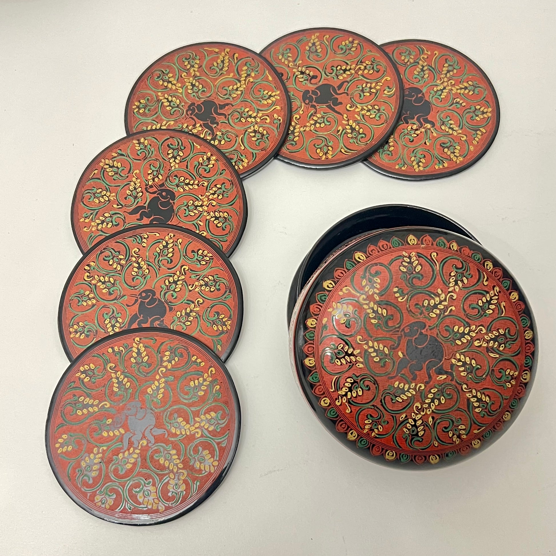 Myanmar Lacquerware Coaster - 7 – Myanmar Mart