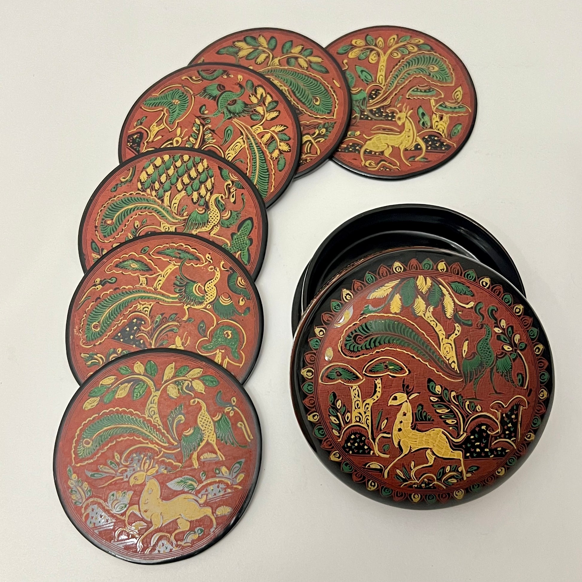 Myanmar Lacquerware Coaster - 8 – Myanmar Mart