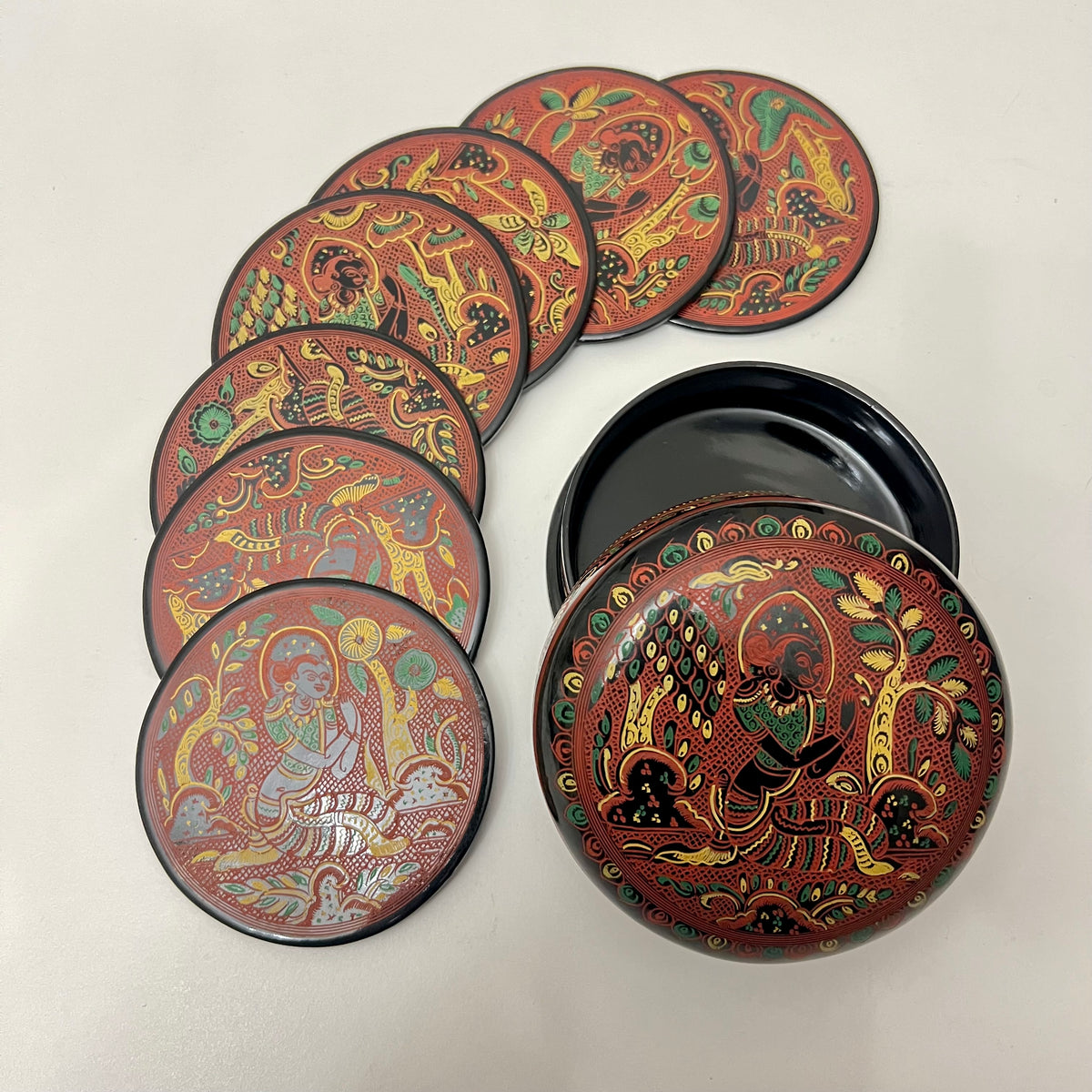 Myanmar Lacquerware Coaster - 10 – Myanmar Mart